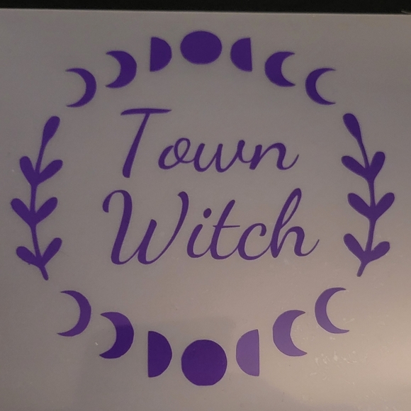 Art | Town Witch Moon Phase Purple Decal | Poshmark